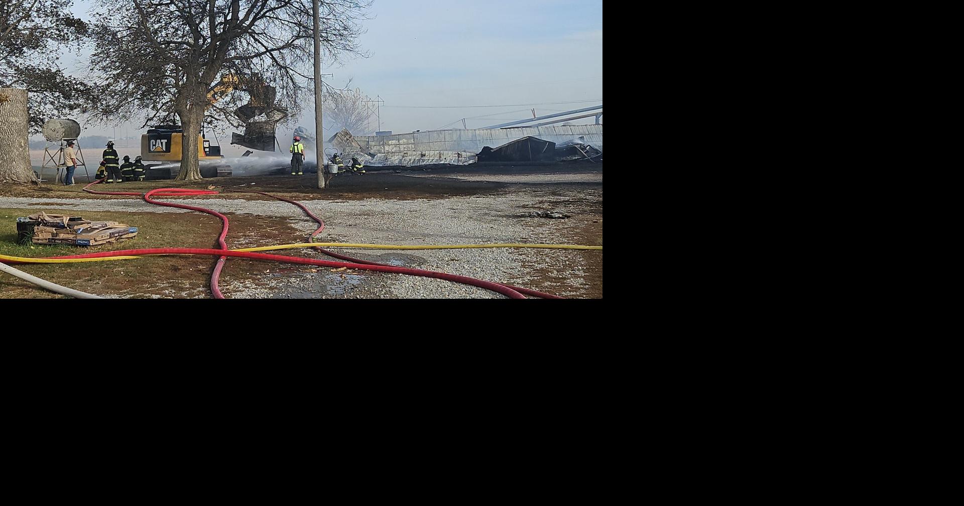 Fire destroys two barns in rural Stockton