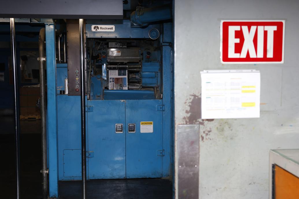 Quad-City Times printer's last newspaper printing run