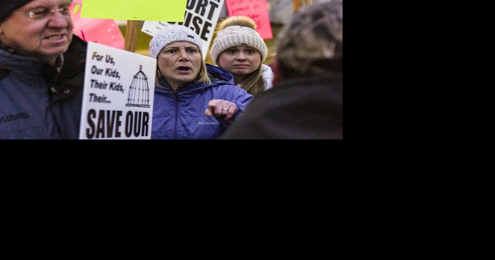 Photos: Protesters outside of Rock Island County Board Chairman Richard ...