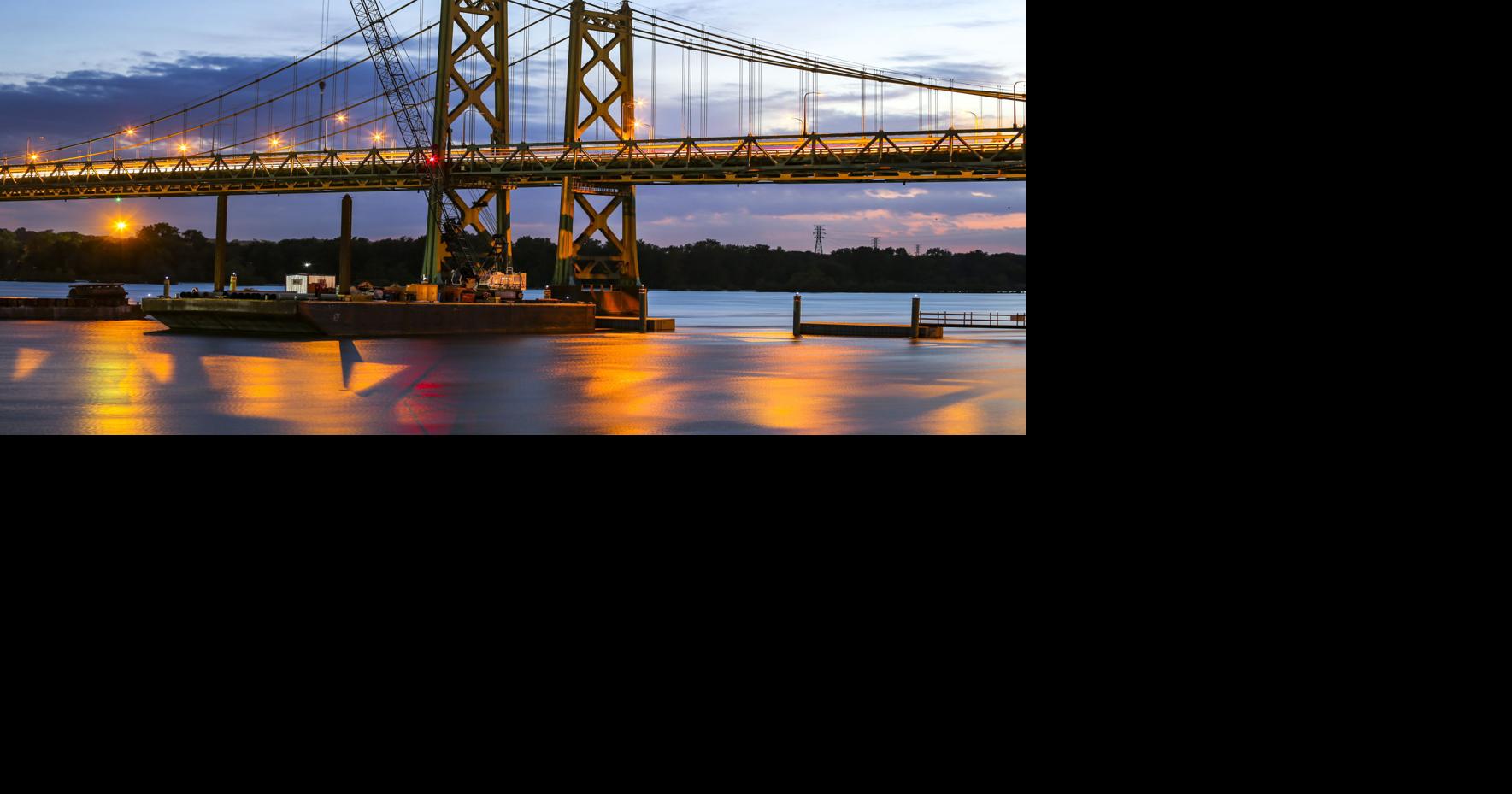 Photos: Night time scenes at the Interstate 74 bridge project