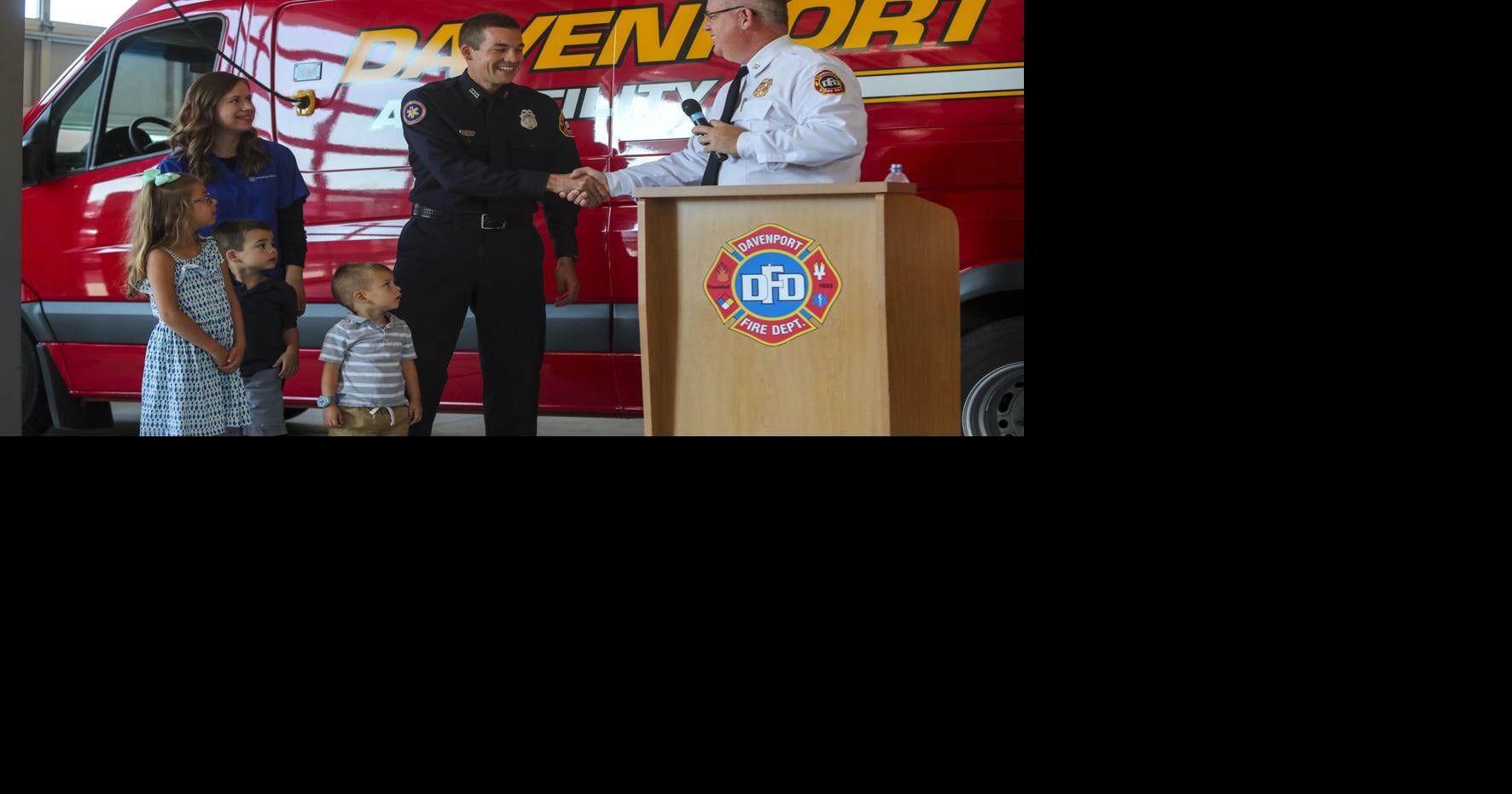 Davenport Fire Department recognizes 11 firefighters with promotion ...