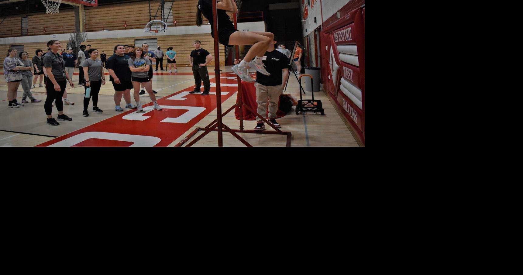 Davenport West's first block PE class exercises like the Marines