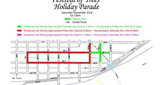 Festival of Trees parade route