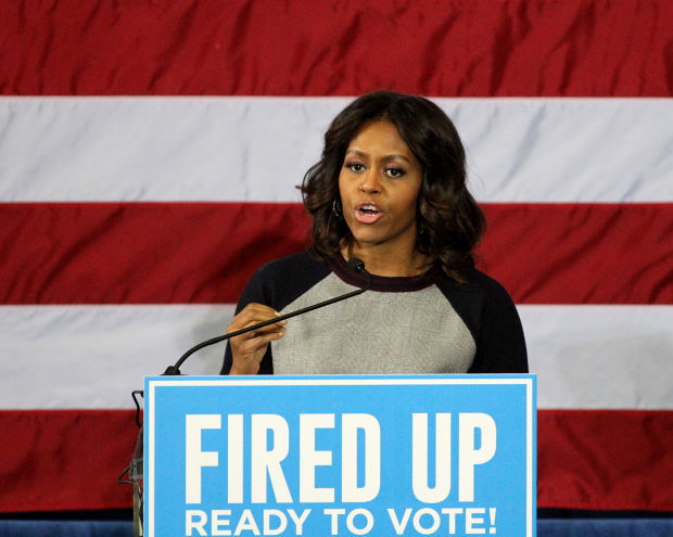 First lady exhorts Moline crowd to vote