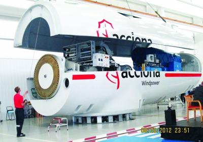 Acciona Windpower completes first 3-megawatt wind turbine
