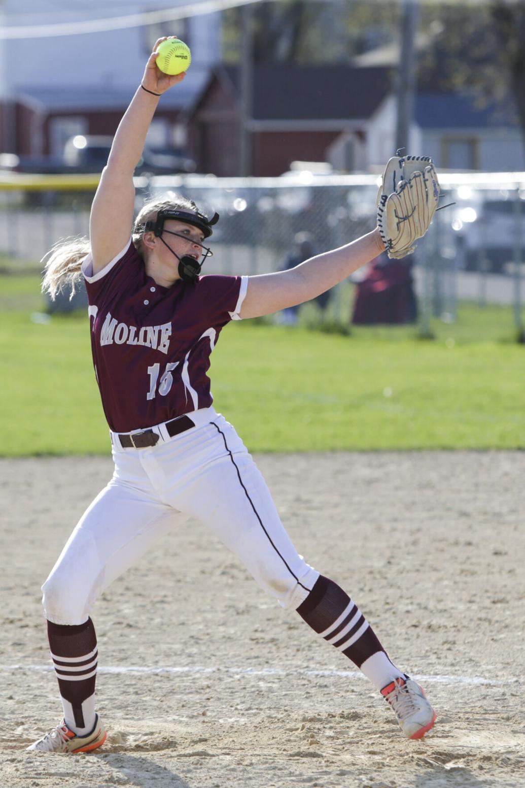 Moline softball denies Rock Island rally with extra-inning victory