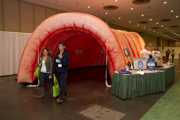 Take a trip inside giant inflatable colon