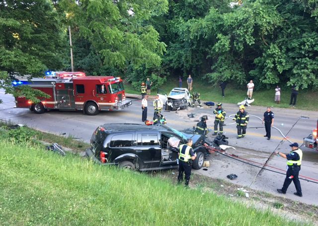 2 suffer life-threatening injuries in Locust Street crash