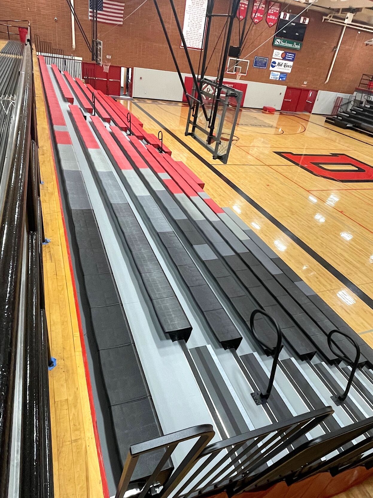 New bleachers installed just in time for Senior Night volleyball ...
