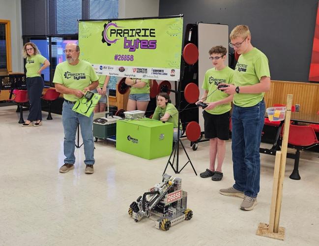 DCC Cyber Camp visited by Prairie Bytes robotics team | News ...
