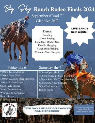 Big Sky Ranch Rodeo Finals to take place Sept. 6-7 in Glendive | Local ...