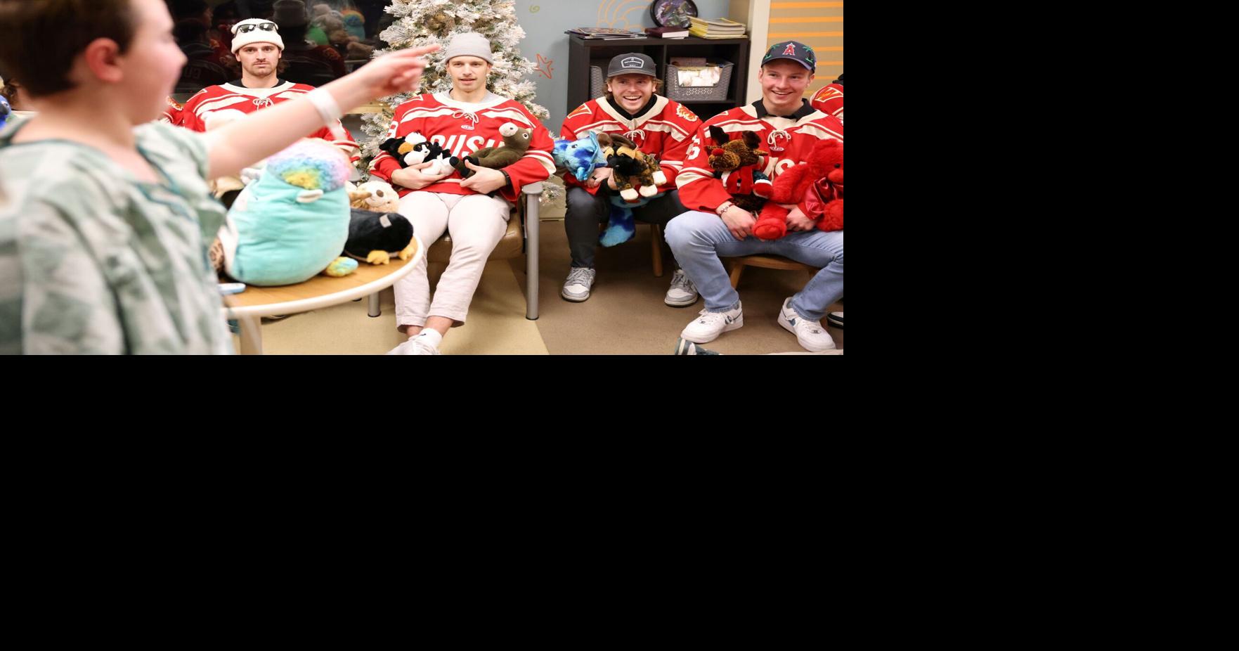 'It's super exciting for us': Davis and Rush teammates deliver teddy ...