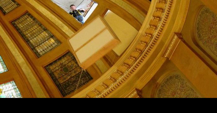 Capitol Improvements: stained-glass windows in rotunda to be cleaned up