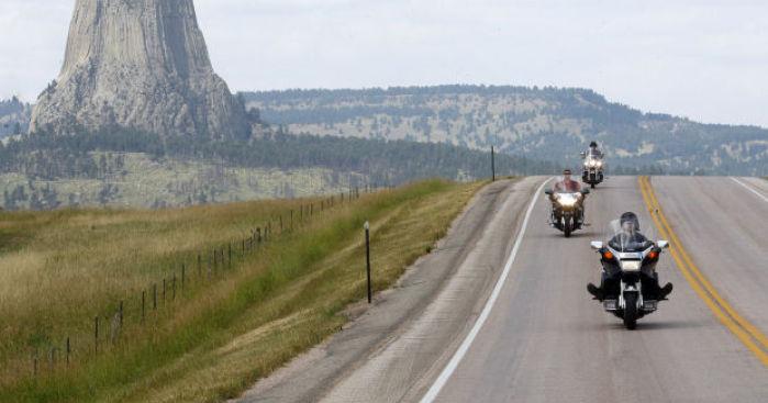 Motorcycle riders take in Wyoming Wednesday