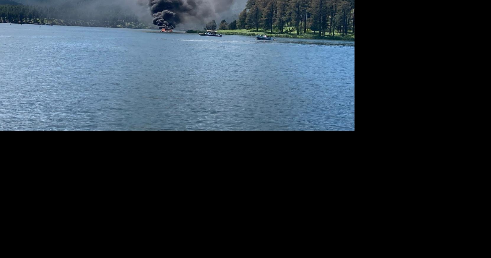 Boat explodes, catches fire on Sheridan Lake