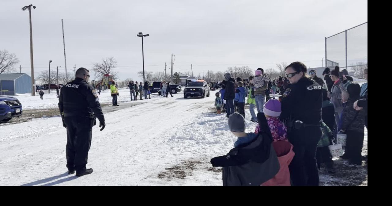 WATCH: Box Elder Police provide special escort for the Easter Bunny