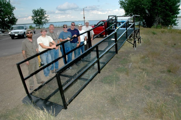 Anglers help handicapped access to Belle Fourche Reservoir