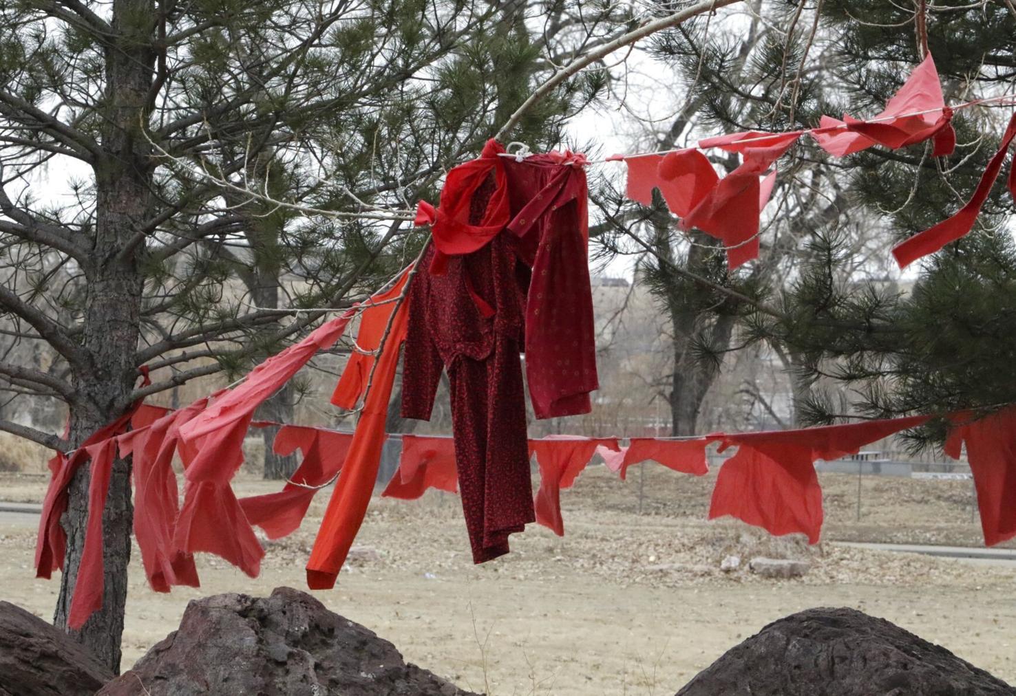 Red Ribbon Skirt Society MMIP exhibit in Rapid City