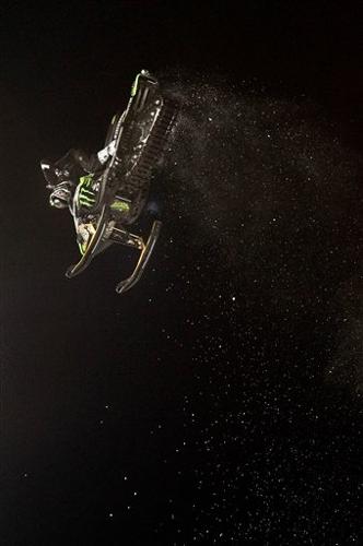 Frisby lands front flip of snowmobile at Winter X