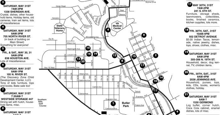City Wide Rummage Sale Map