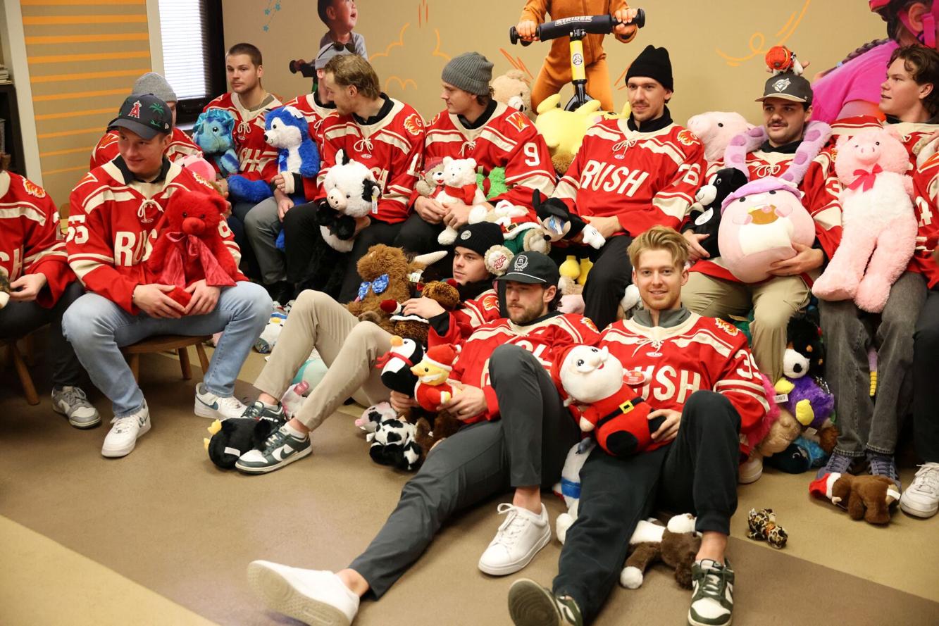 'It's super exciting for us': Davis and Rush teammates deliver teddy ...