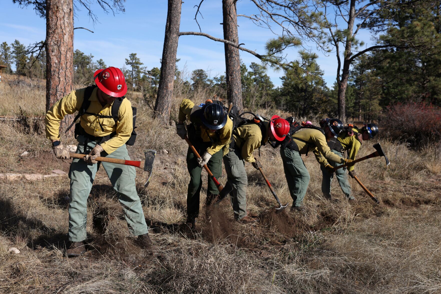 Firefighters battle fire near Keystone, South Dakota