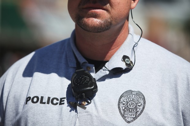 Officers ready for a busy rally