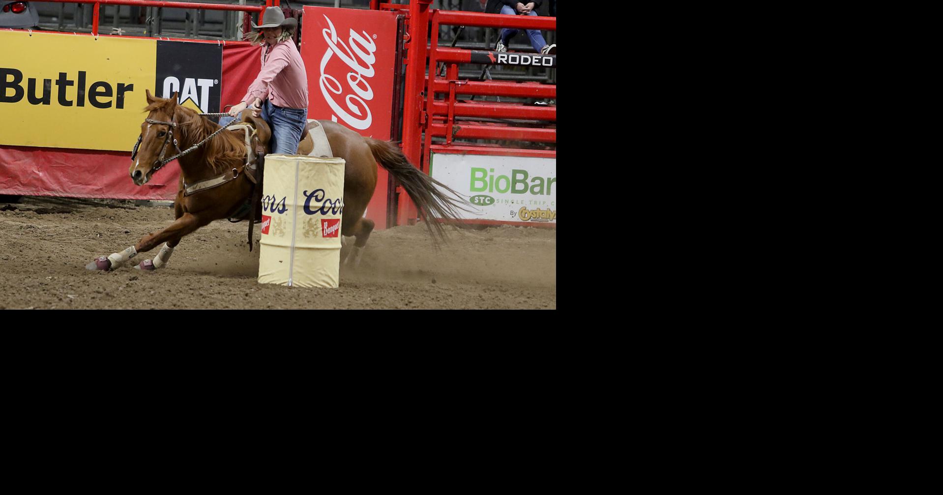 Hot Springs native Jamie Olsen claims barrel racing opening round at ...
