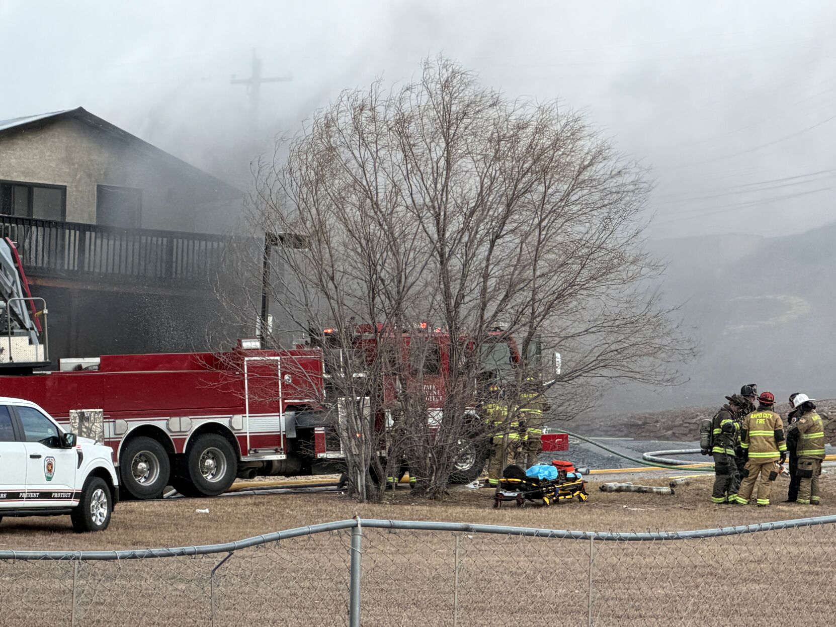 Rapid City fire crews battle structure fire on Wright Street in North Rapid