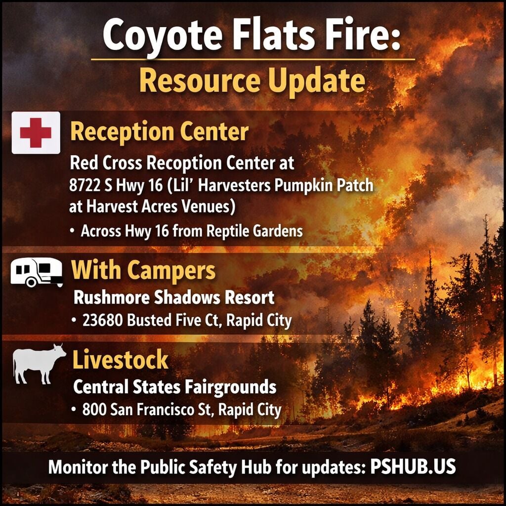 Evacuation order in place in Rockerville after fire starts