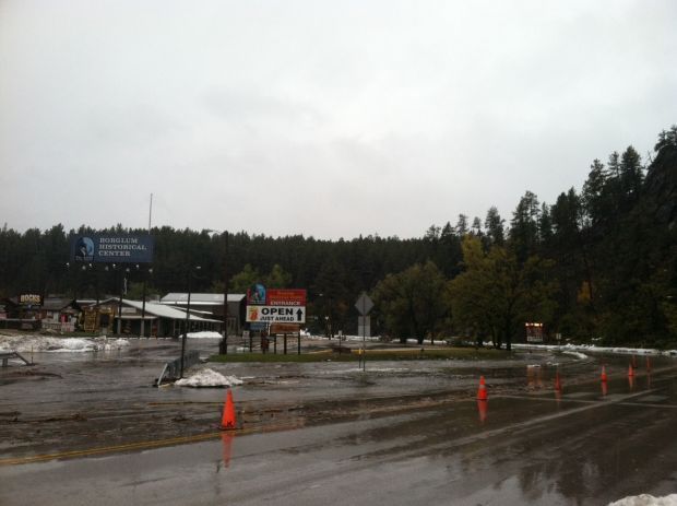 Rain lightens, flooding eases in Keystone, Rapid City