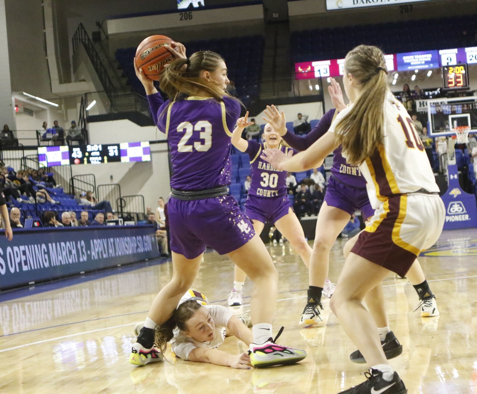 PHOTOS: Harding County girls basketball battles Ethan in Class B title game