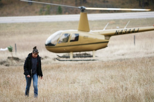 Helipad opponents get chopper demonstration