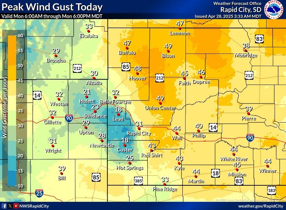 Thunderstorm watch in Rapid City area