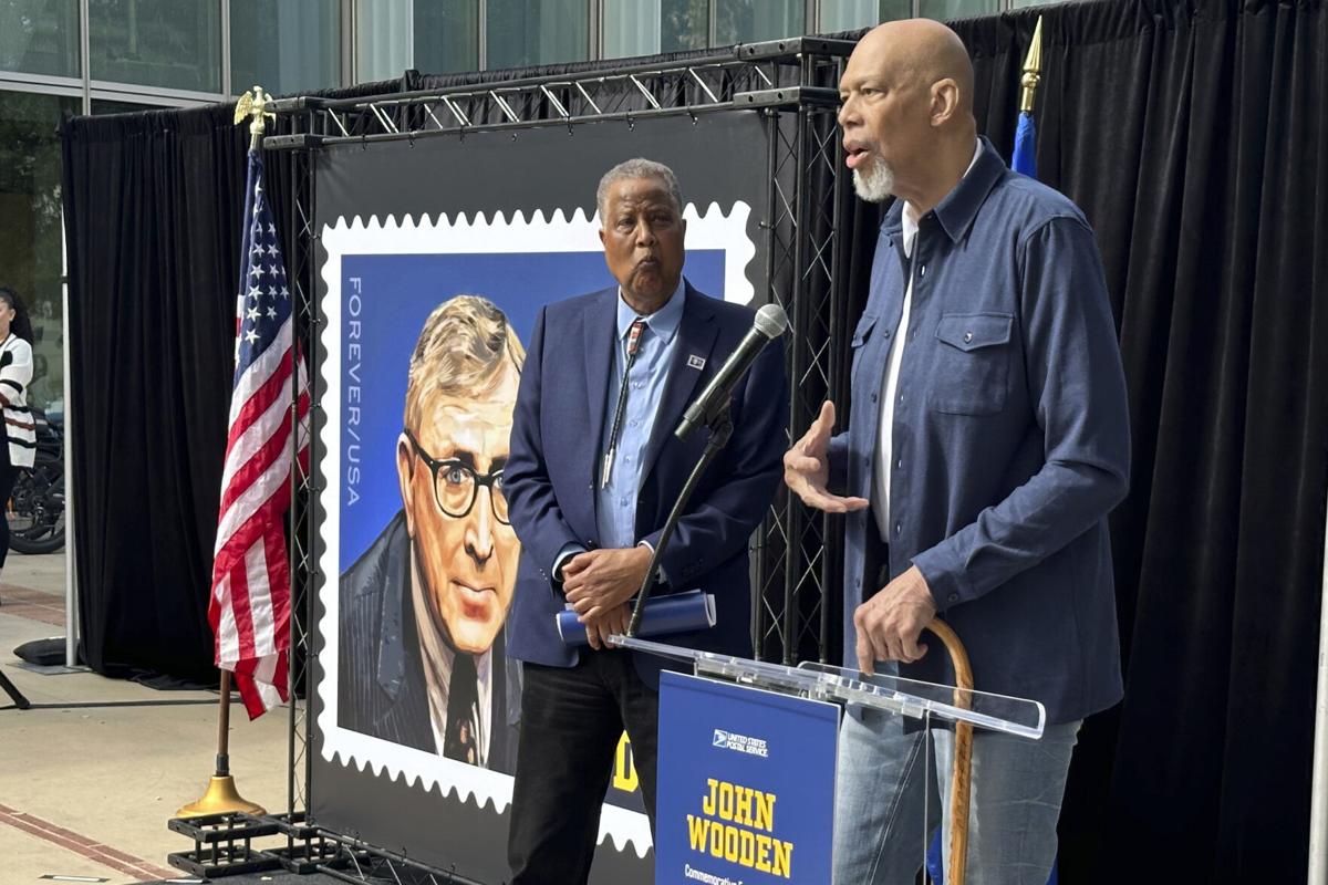 Wooden stamp unveiled at UCLA honoring iconic coach