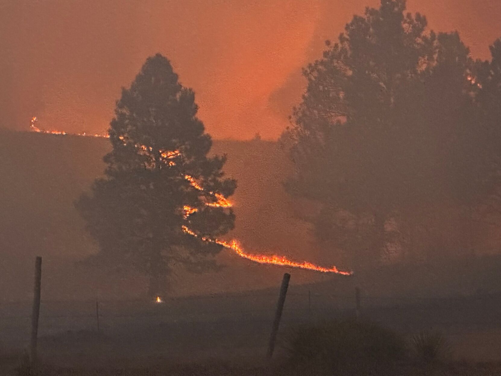 Green Acres Fire wildfire in Hot Springs, South Dakota