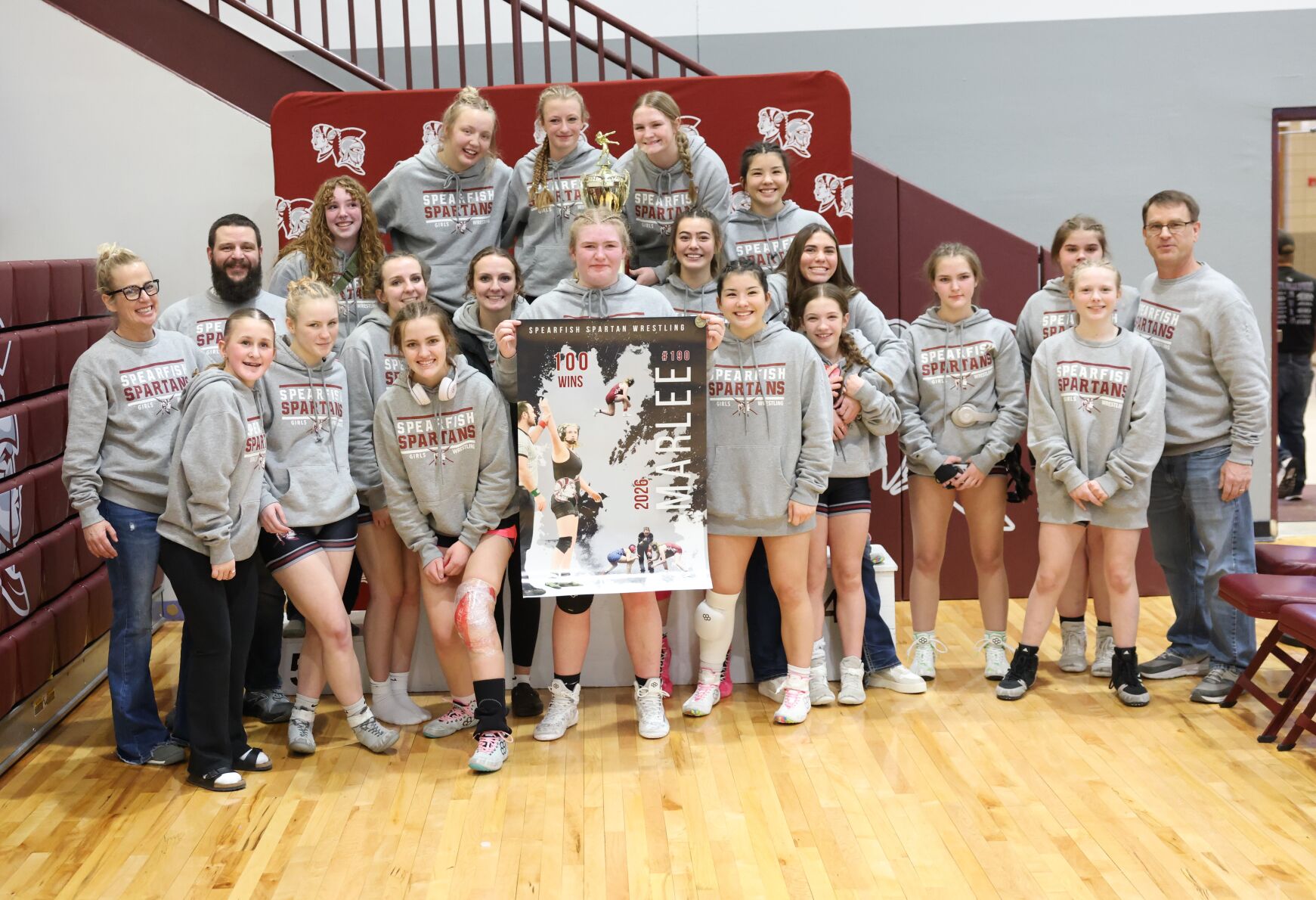 Spearfish's Marlee Heltzel and Custer's Jessica Hite