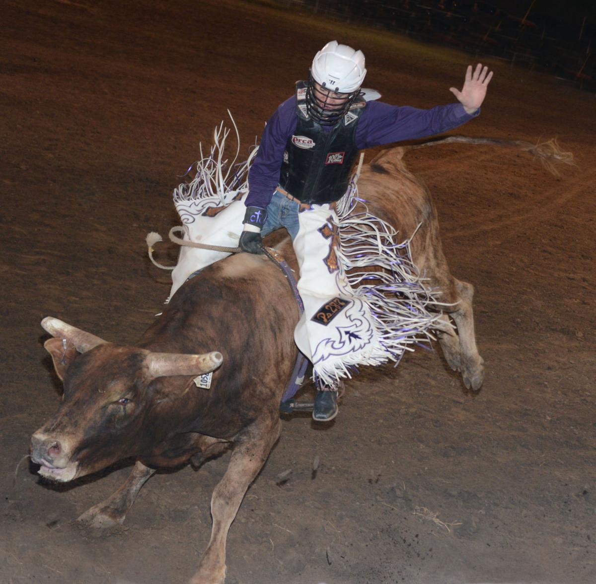 Chadron State bull rider wins event at Crawford rodeo