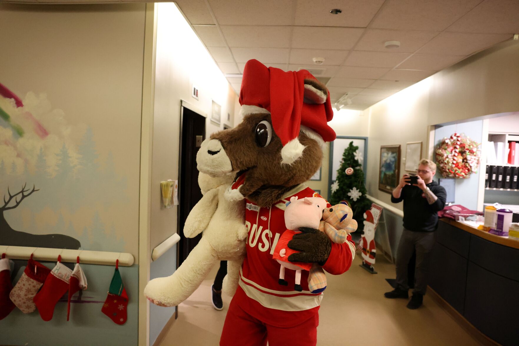 'It's super exciting for us': Davis and Rush teammates deliver teddy ...