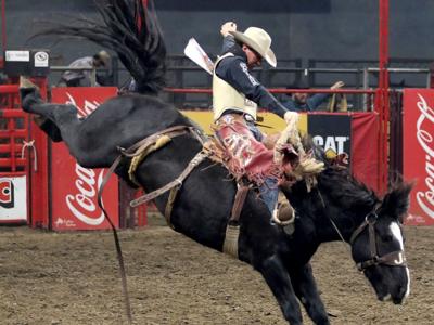 Talon Elshere joins his second cousin on the saddle bronc leaderboard ...