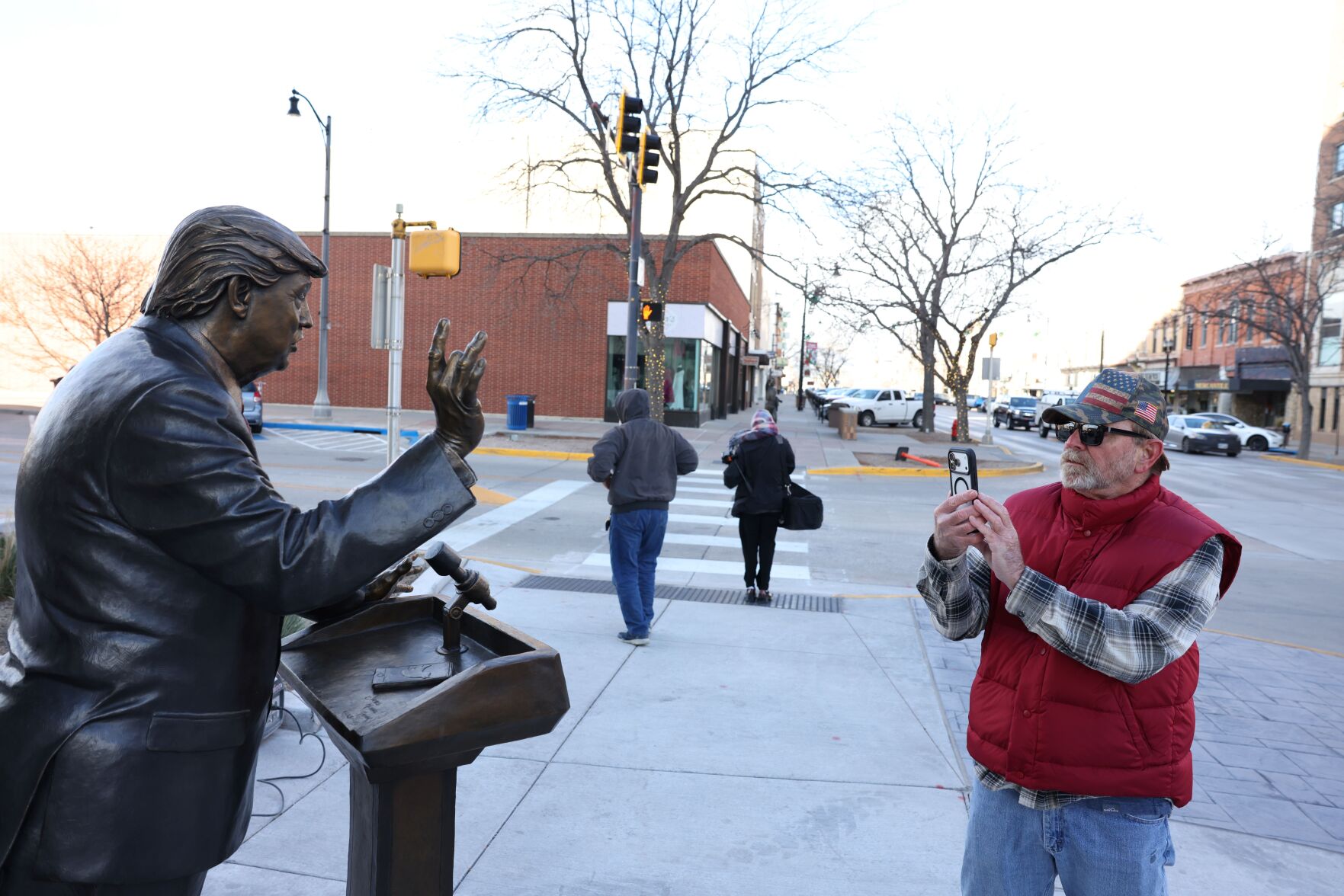 PHOTOS: Trump statue installed in downtown Rapid City