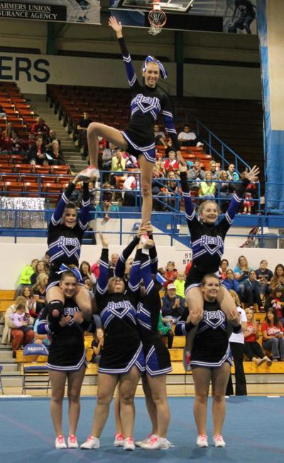 Bison cheer team heads to State ‘A’