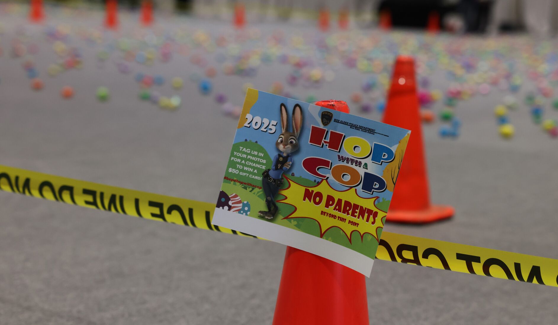 Hop With a Cop: Box Elder PD hosts Easter egg hunt