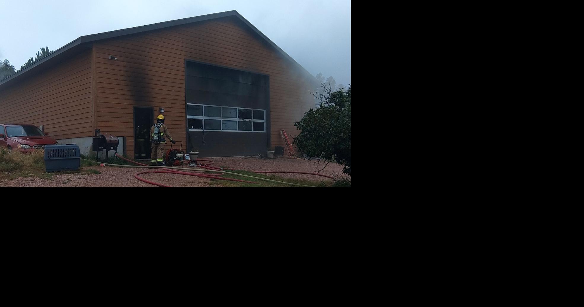 Fire damages garage in Rockerville, South Dakota area