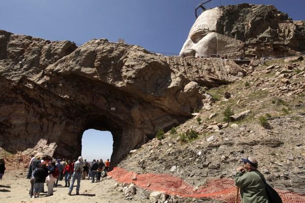 Thousands hike Crazy Horse