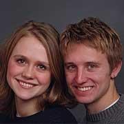 Siri Knutsen and Kyle Larson