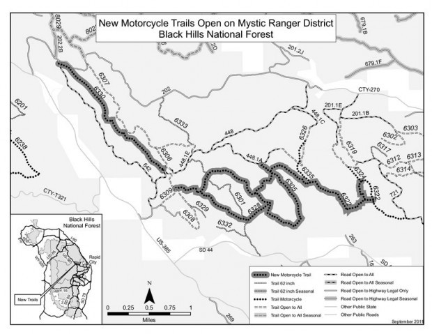 New motorcycle trails open in the Black Hills