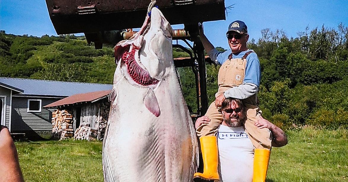 Dr. Damon Nelson catches 499-pound halibut in Alaska