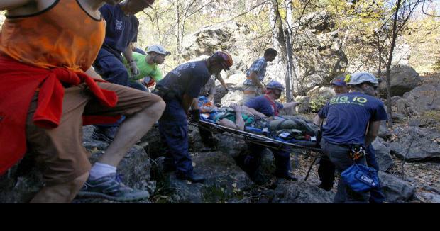 Man survives 65-foot fall