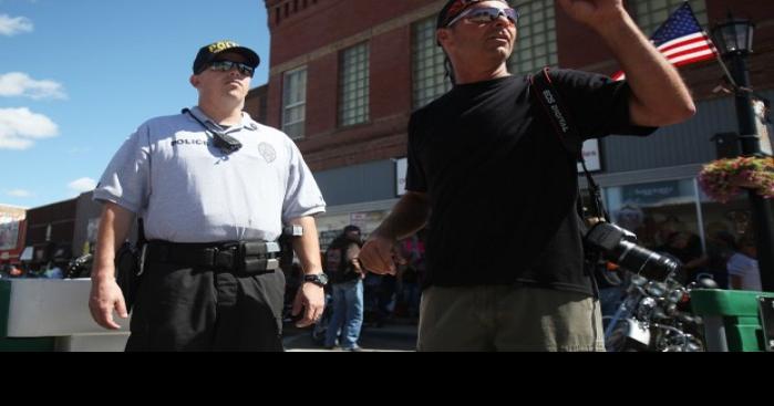 Officers ready for a busy rally